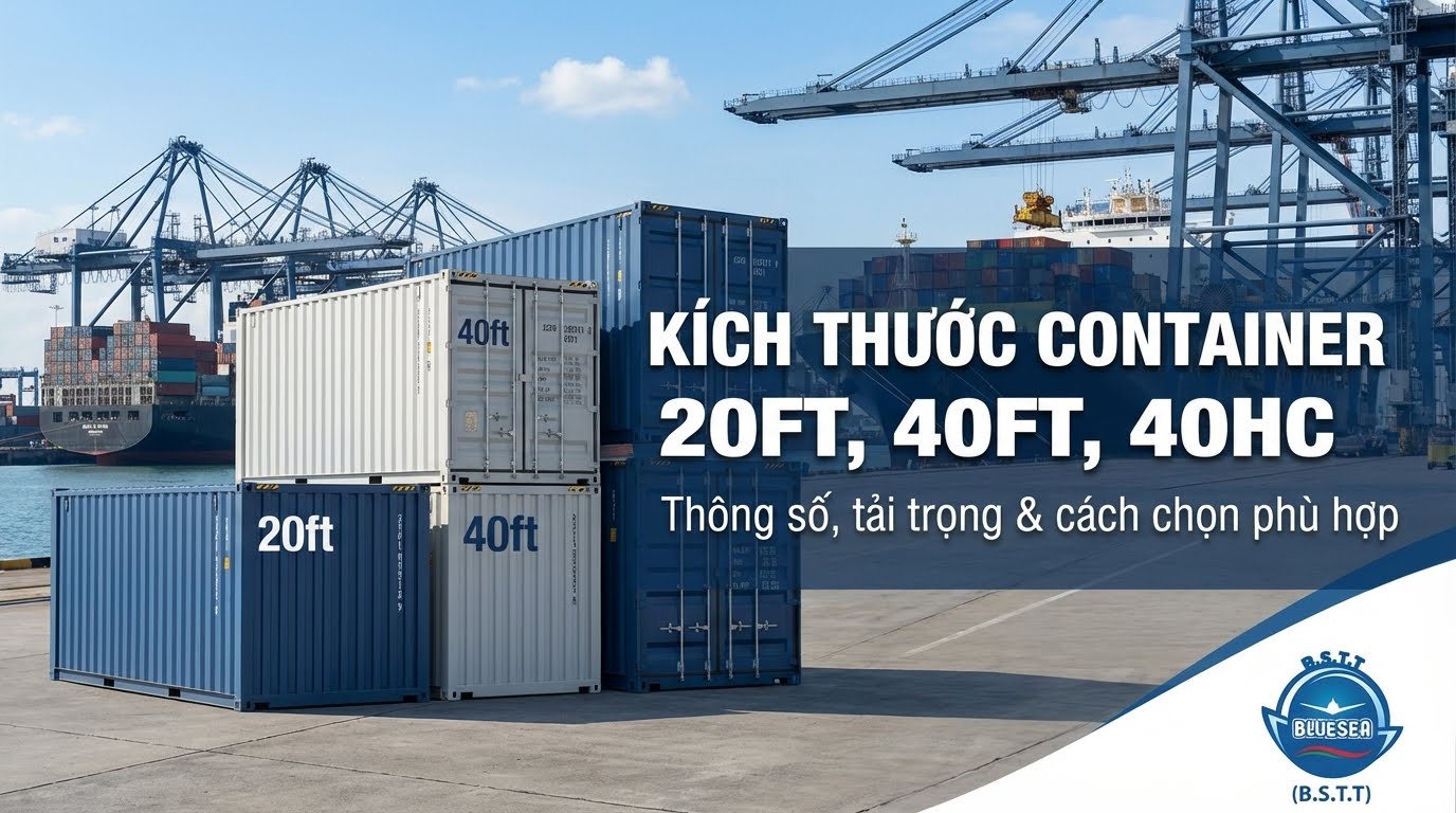 Kích Thước Container 20ft, 40ft, 40HC: Tải Trọng & Cách Chọn